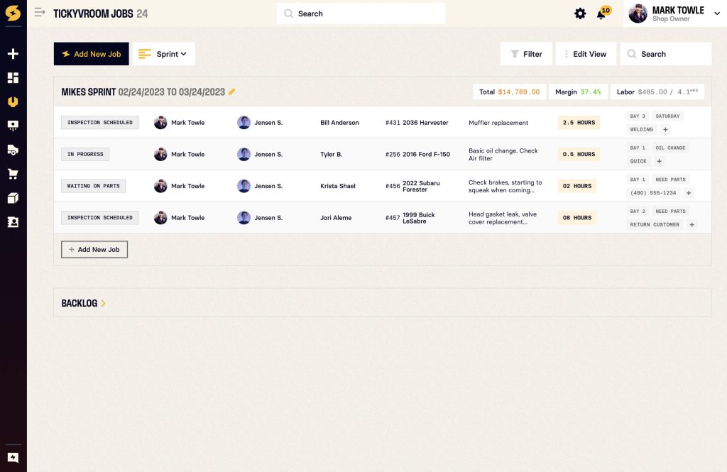 Workflows & Job Management - ShopController