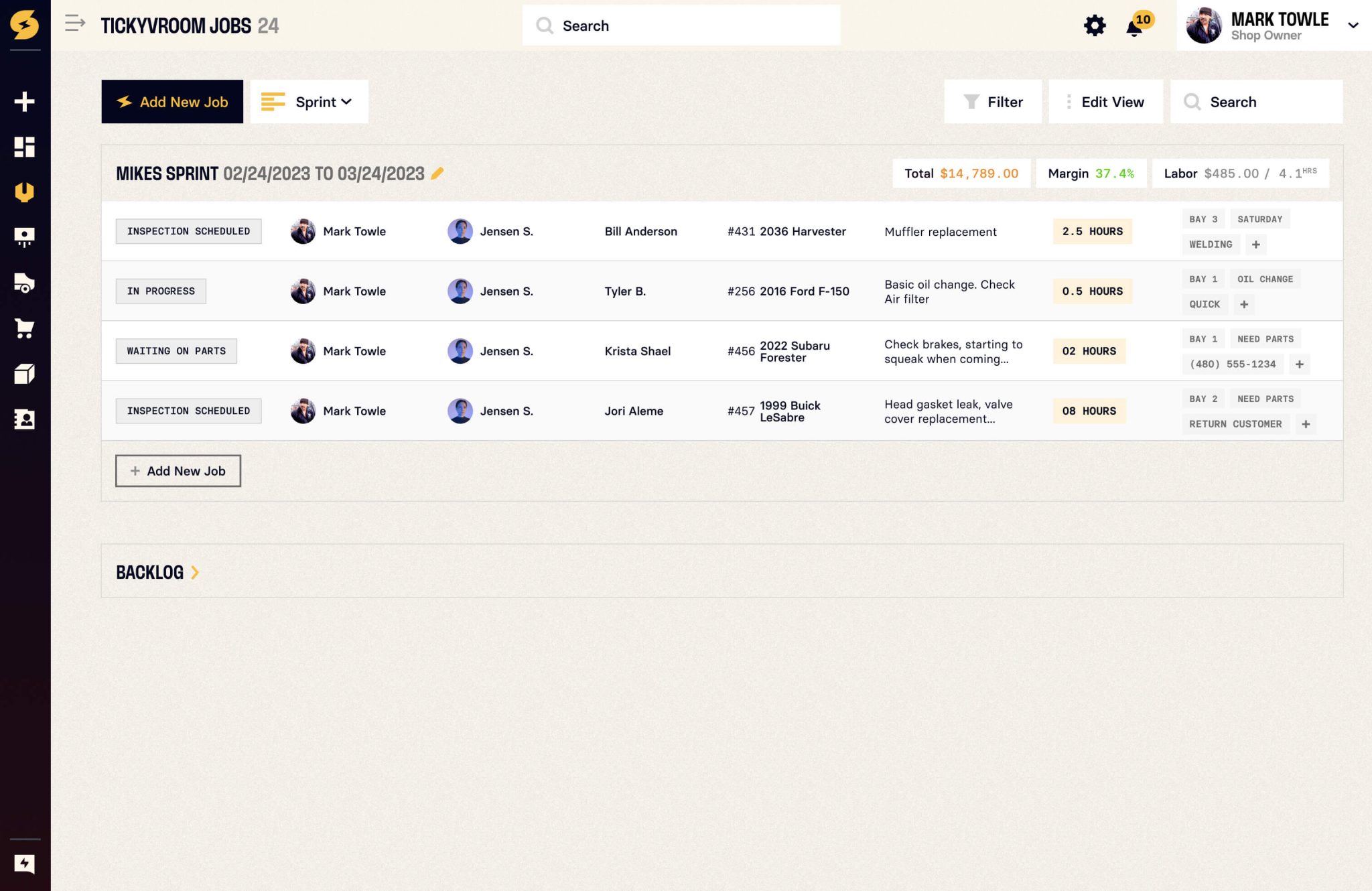 Workflows & Job Management - ShopController